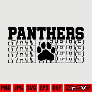 Panthers Mascot SVG PNG: School Team Paw Design (digital Download) - Etsy