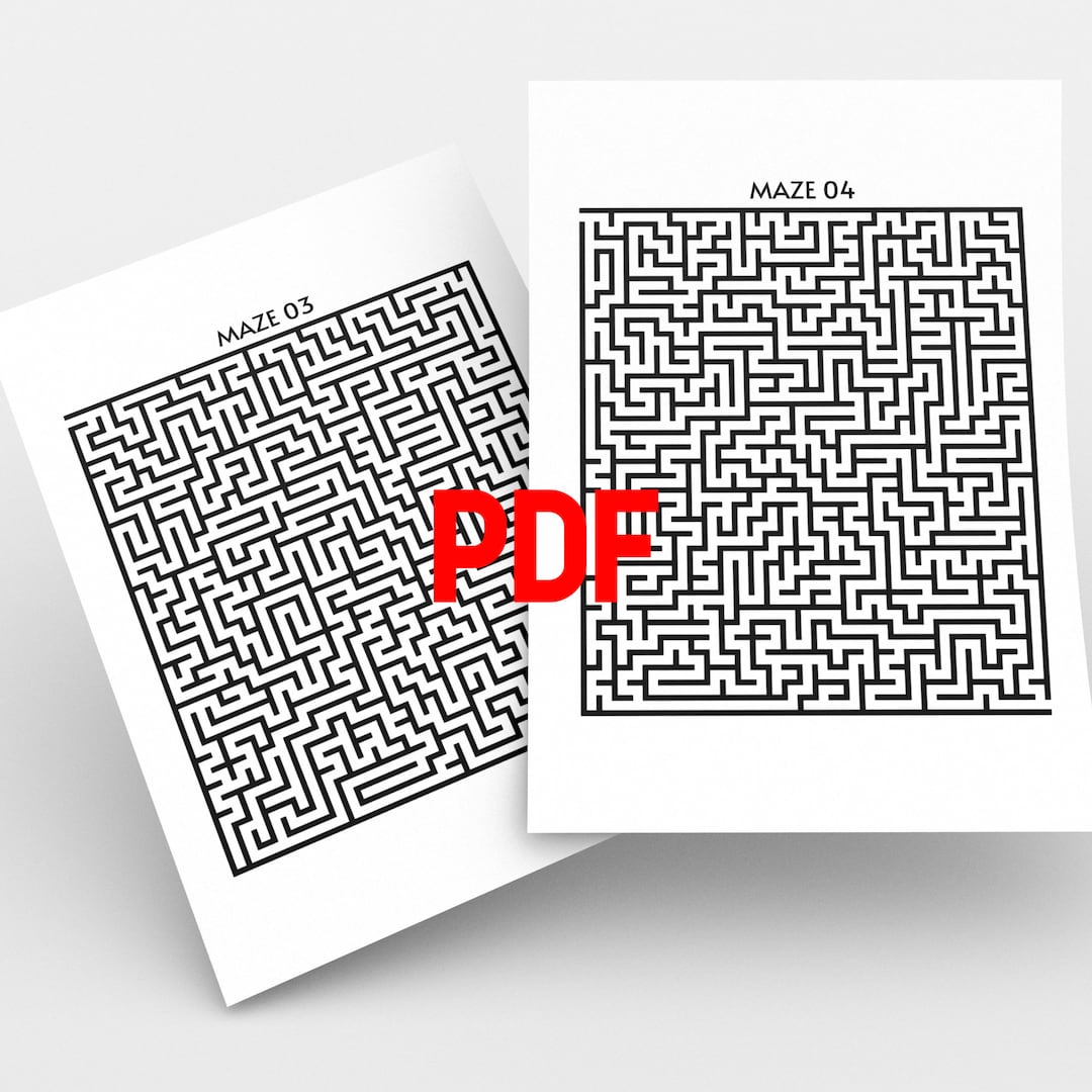 100 Mazes for Adults, Maze Puzzle, Printable Maze Puzzle Pages ...