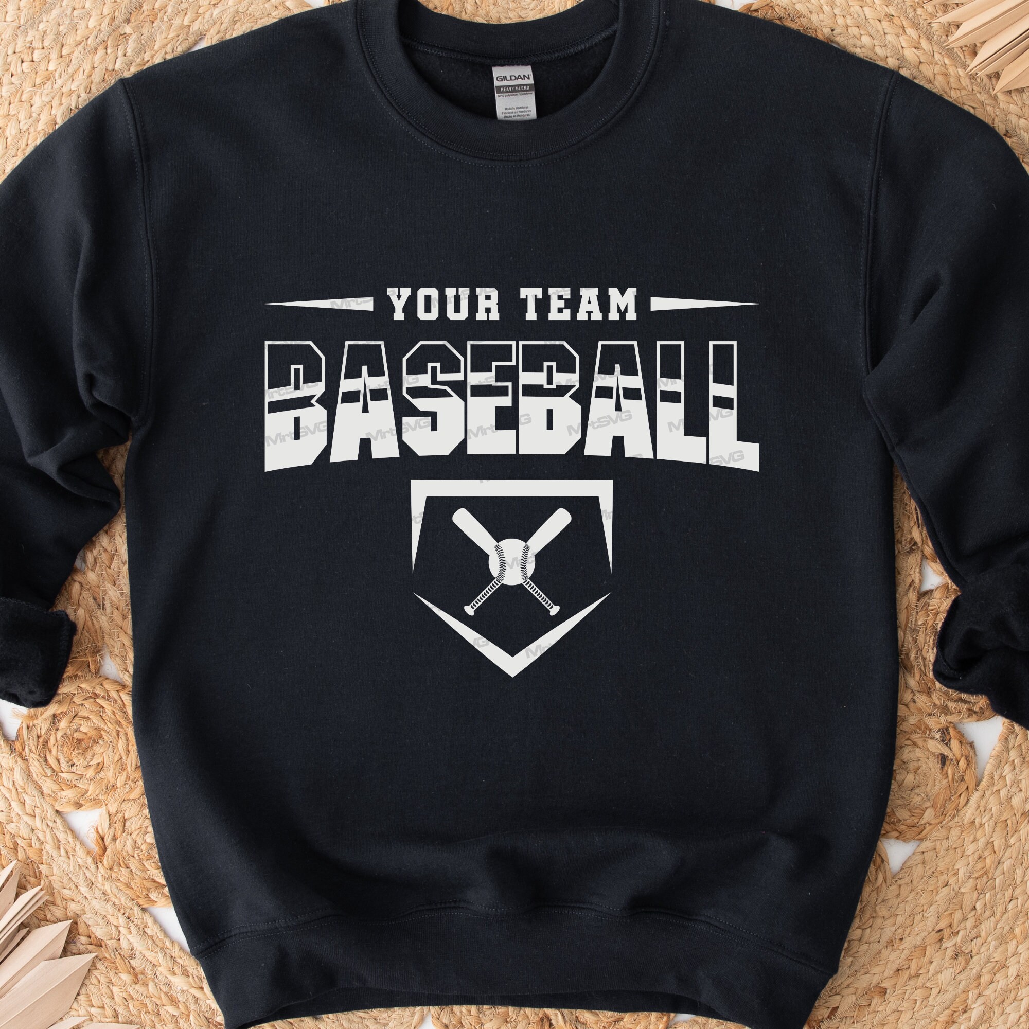 Baseball Team SVG Template: Cricut & Silhouette Cut File (digital ...