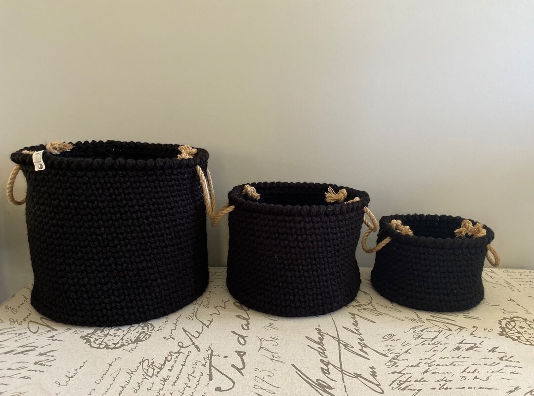 Rustic Nesting Basket Set of 3 - Etsy