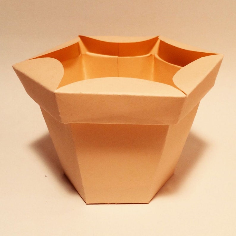 Flower Pot Box Template, Flower Box, Paper Flower Pot, Pot Box, Flower ...