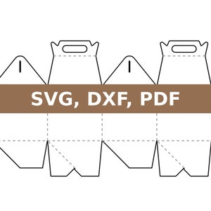 Square Gift Box Template, Gable Box, Square Box, Gable Gift Box ...