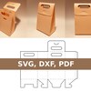 Briefcase Box Template, Gift Box With Handle, SVG, PDF, Cricut ...