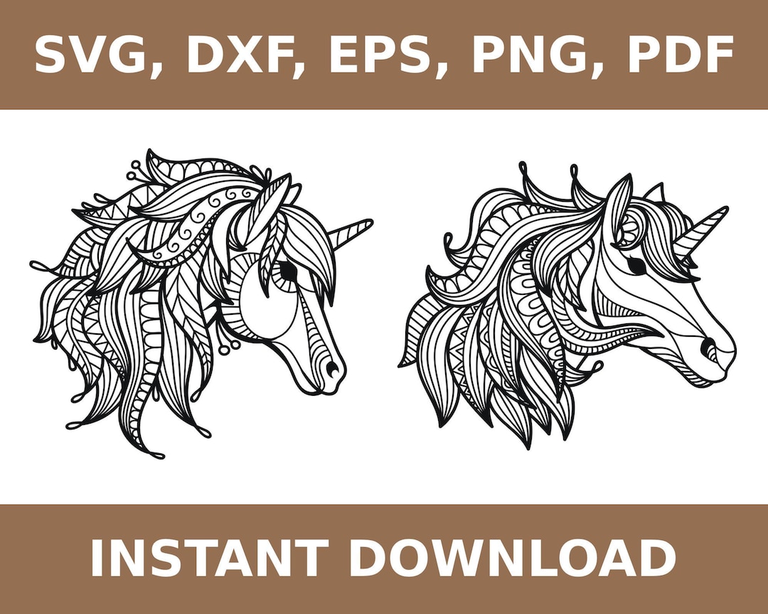 Unicorn Svg, Unicorn Dxf, Unicorn Png, Unicorn Laser Cut, Unicorn Cut ...