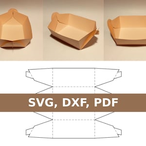 Paper Tray Template, Snack Tray, Chips Tray, Popcorn Tray, Boat Tray ...