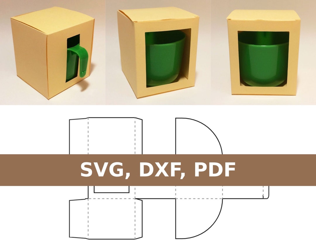 Mug Box Template, Cup Gift Box, Coffee Mug Box, Cup Box, Mug Gift Box ...