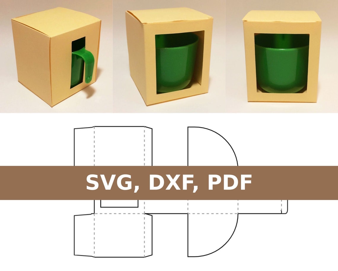 Mug Box Template, Cup Gift Box, Coffee Mug Box, Cup Box, Mug Gift Box ...
