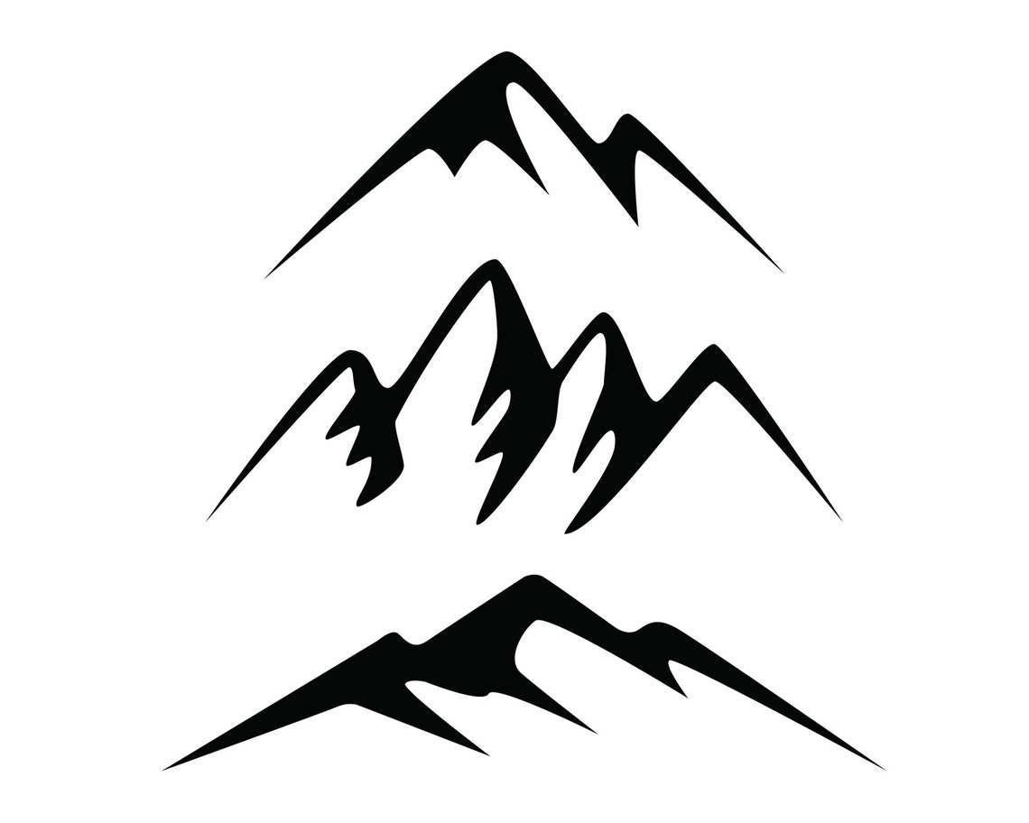 Mountain Svg, Peak Svg, Mountain Dxf, Mountains Dxf, Mountain Template ...