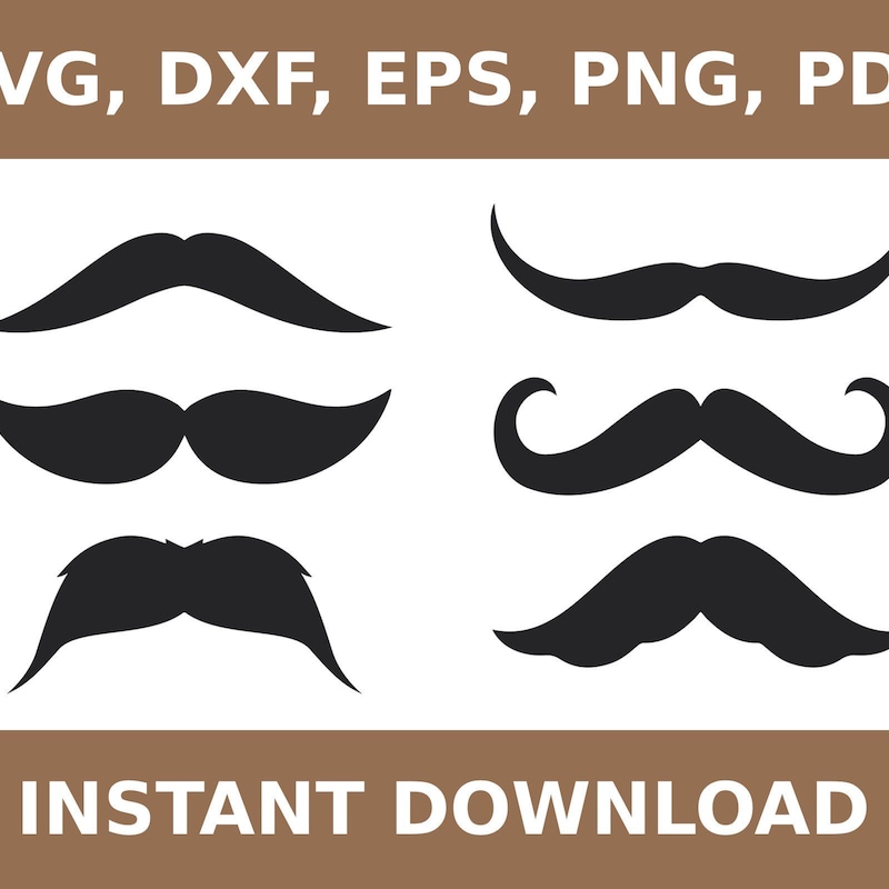 Mustache Diecuts - Etsy