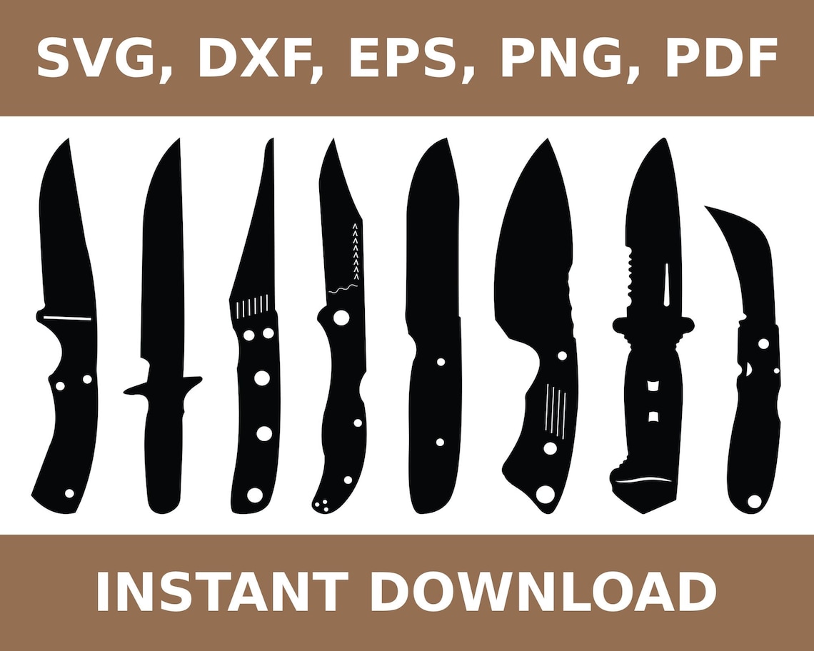 Knife Svg, Knife Dxf, Knives Dxf, Knife Png, Knives Png, Knife Cut File ...