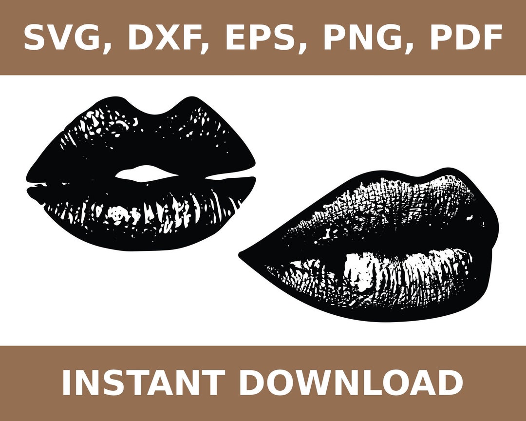 Lips Svg, Lips Png, Lips Silhouette, Lips Template, Lips Cut File, Lips ...