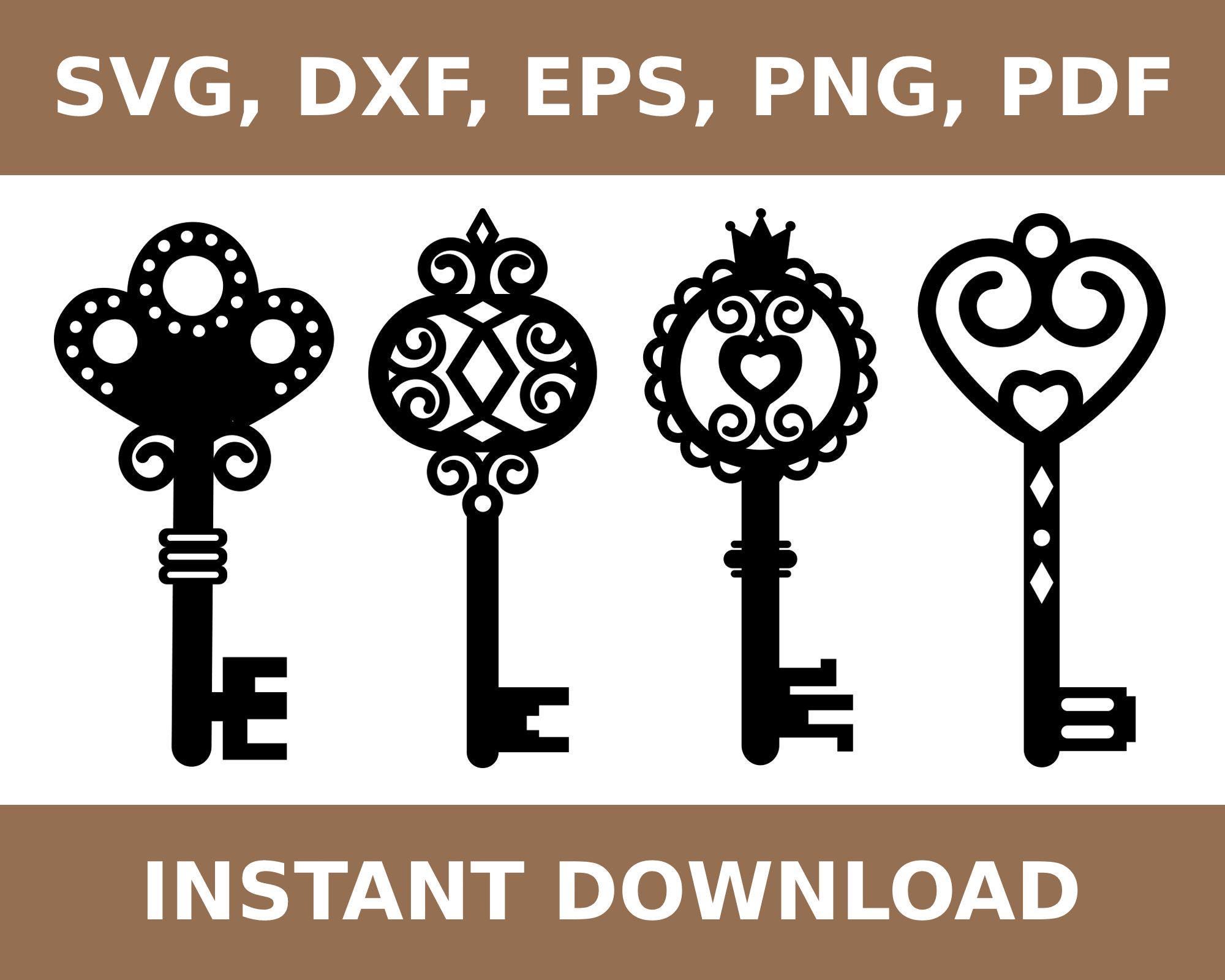 Key Svg, Key Dxf, Keys Dxf, Key Png, Keys Png, Key Template, Key ...