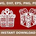 Gift Box Svg, Gift Box Dxf, Gift Box Png, Gift Box Laser Cut, Gift Box ...
