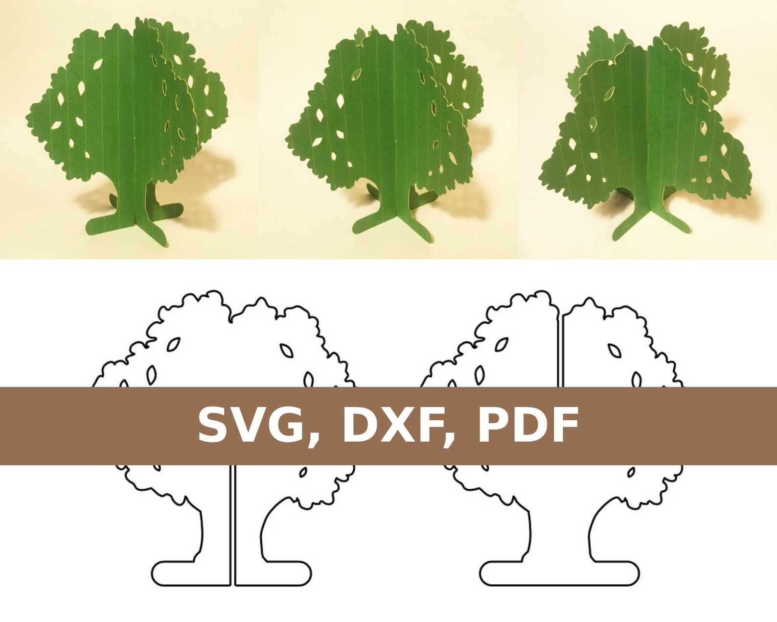 Tree Svg, Tree Template, Paper Tree, Folding Tree, Tree Cut File ...