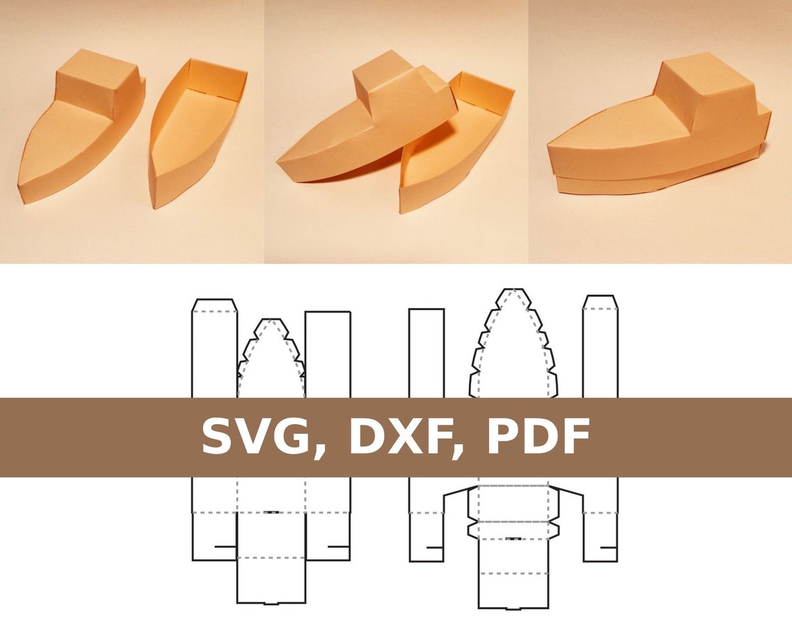 Ship Box Template, Boat Box, Paper Boat, Paper Ship, Ship Gift Box ...