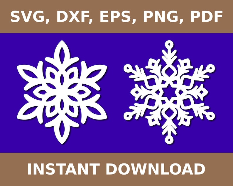 Snowflake Svg, Snowflake Dxf, Snowflake Png, Snowflake Laser Cut ...