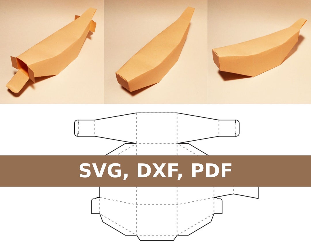 Banana Box Template, Paper Banana, Fruit Gift Box, Banana Gift Box ...