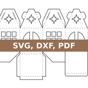 House Box Template, Christmas Gift Box, Christmas House Box, House Gift ...