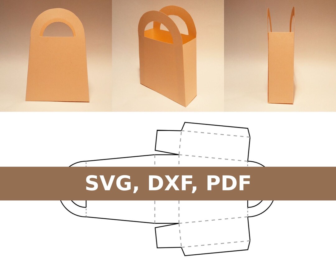 Paper Bag Template, Paper Box, Gift Box, Carrier Bag, Gift Bag, DIY Bag ...