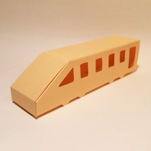 Train Box Template, Subway Box, Train Shaped Box, Transport Box, Train ...