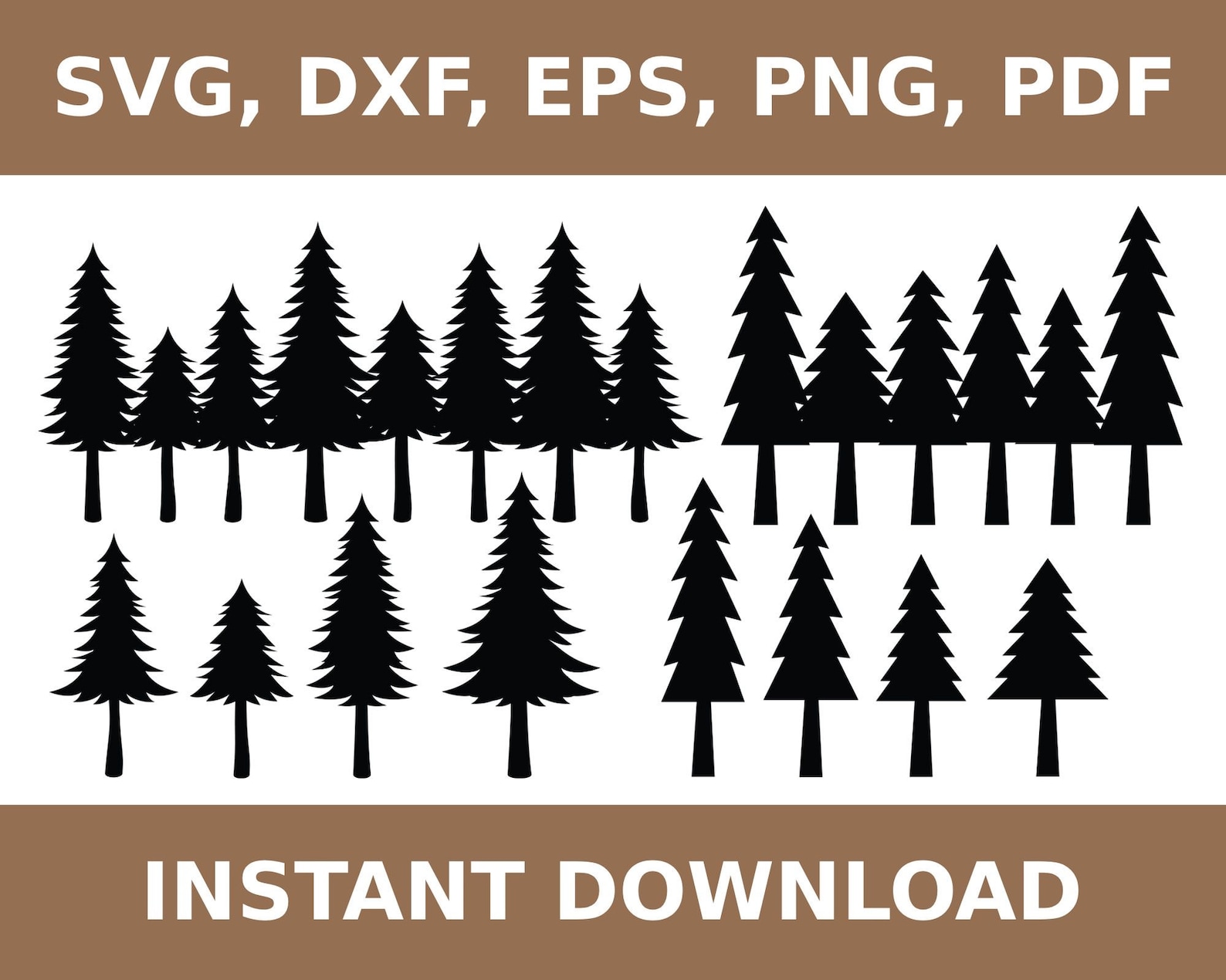 Pine Tree Svg, Spruce Tree Svg, Forest Svg, Forest Trees Svg, Pine Tree ...