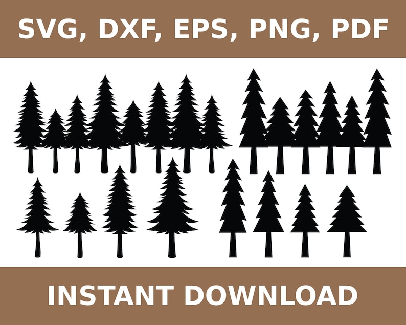 Pine Tree Svg, Spruce Tree Svg, Forest Svg, Forest Trees Svg, Pine Tree ...