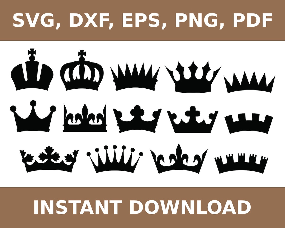 Crown Svg, Crown Template, Crown Dxf, Crown Png, Crowns Png, Crown ...