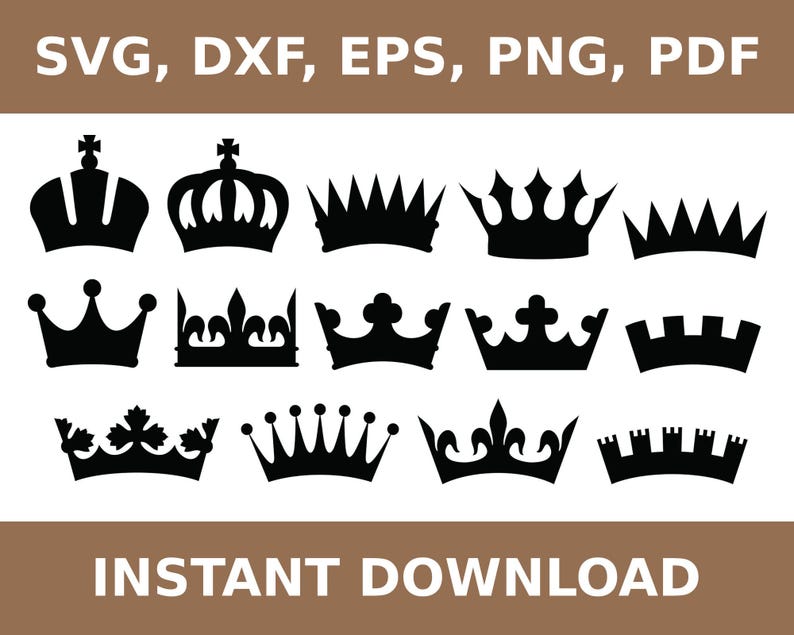 Crown Svg, Crown Template, Crown Dxf, Crown Png, Crowns Png, Crown ...