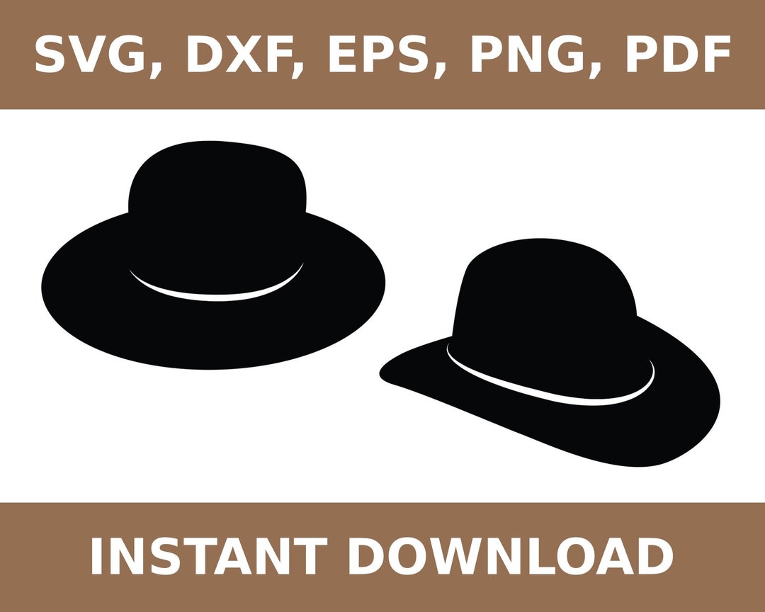 Hat Svg, Women Hat Svg, Hat Dxf, Hat Png, Hat Template, Hat Cutout, Hat ...