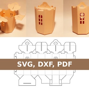 Tower Box Template, House Box, Building Box, House Gift Box, Castle Box ...