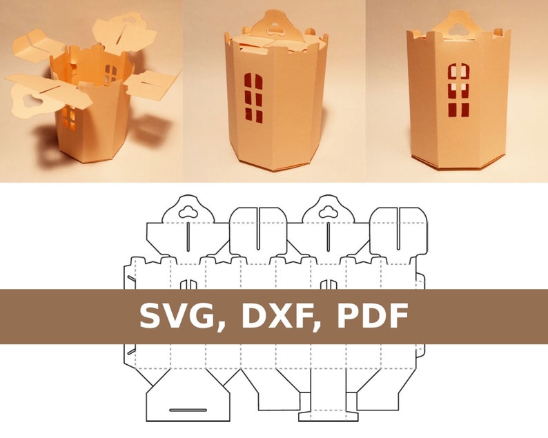 Tower Box Template, House Box, Building Box, House Gift Box, Castle Box ...