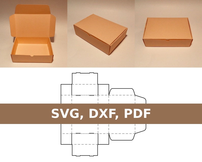 Rectangle Box Template, Rectangular Box, Shoes Box, SVG PDF Download - Etsy