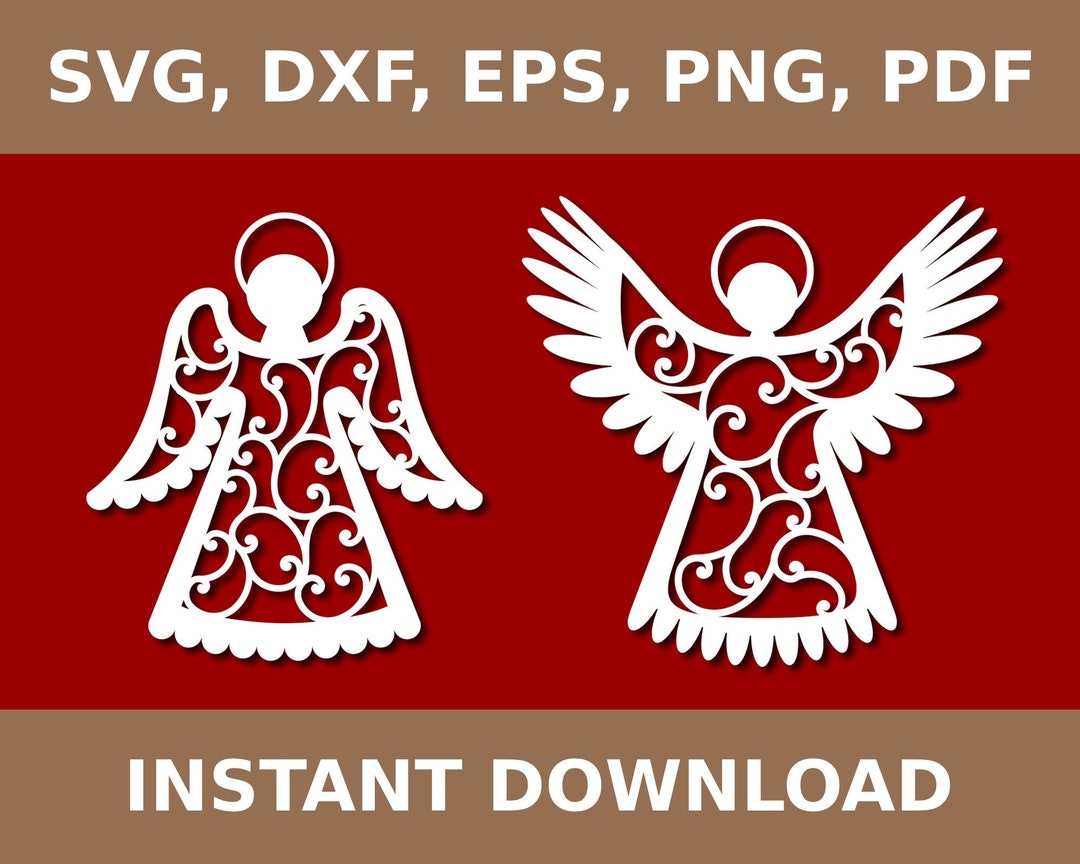 Angel Svg, Angel Png, Christmas Angel Svg, Angel Template, Angel Cutout ...