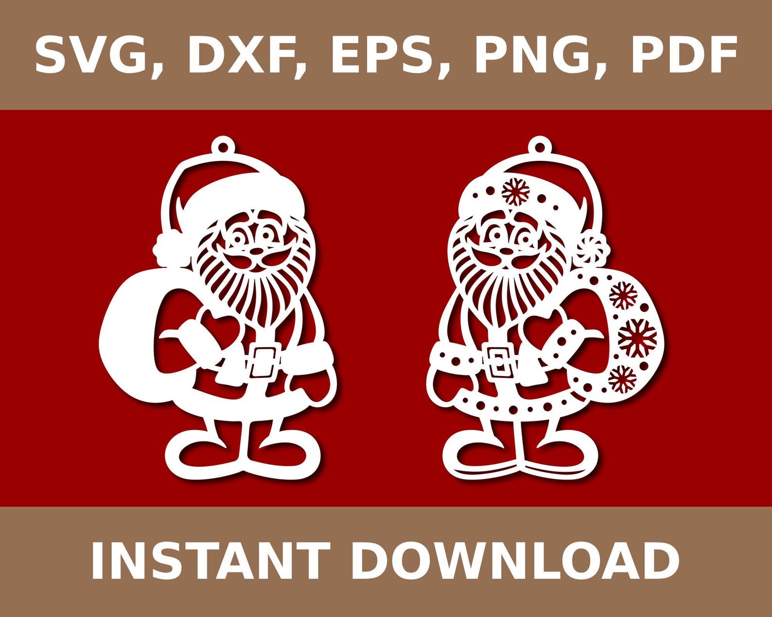 Santa Svg, Christmas Santa Template, Santa Dxf, Santa Claus Dxf, Santa ...