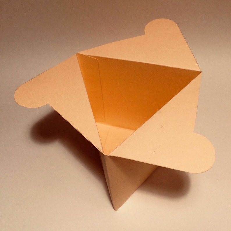 Triangle Box Template, Foldable Box, Foldable Gift Box, Folding Gift ...