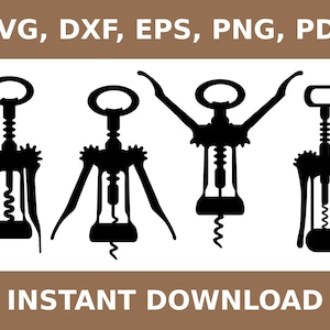 Corkscrew Svg, Corkscrew Png, Corkscrew Cut File, Corkscrew Template ...