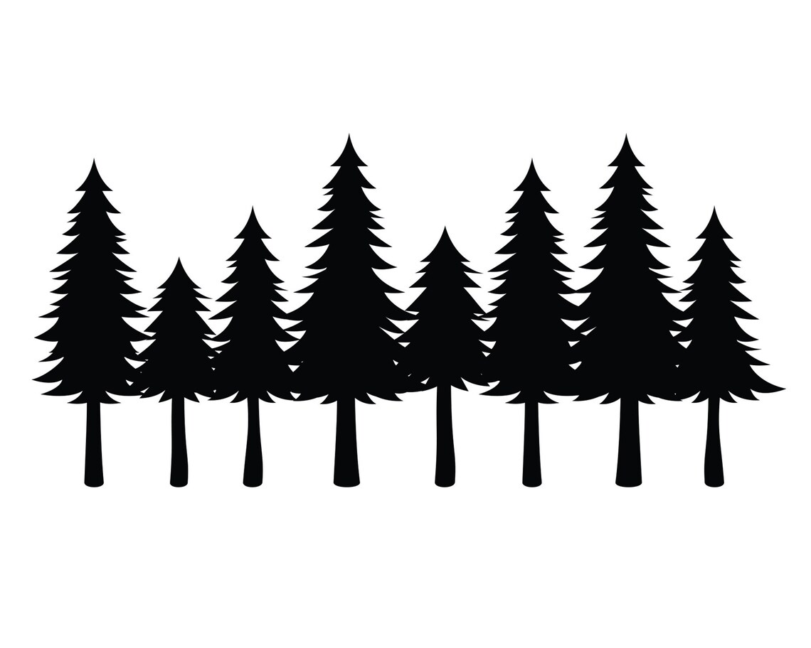 Pine Tree Svg, Spruce Tree Svg, Forest Svg, Forest Trees Svg, Pine Tree ...