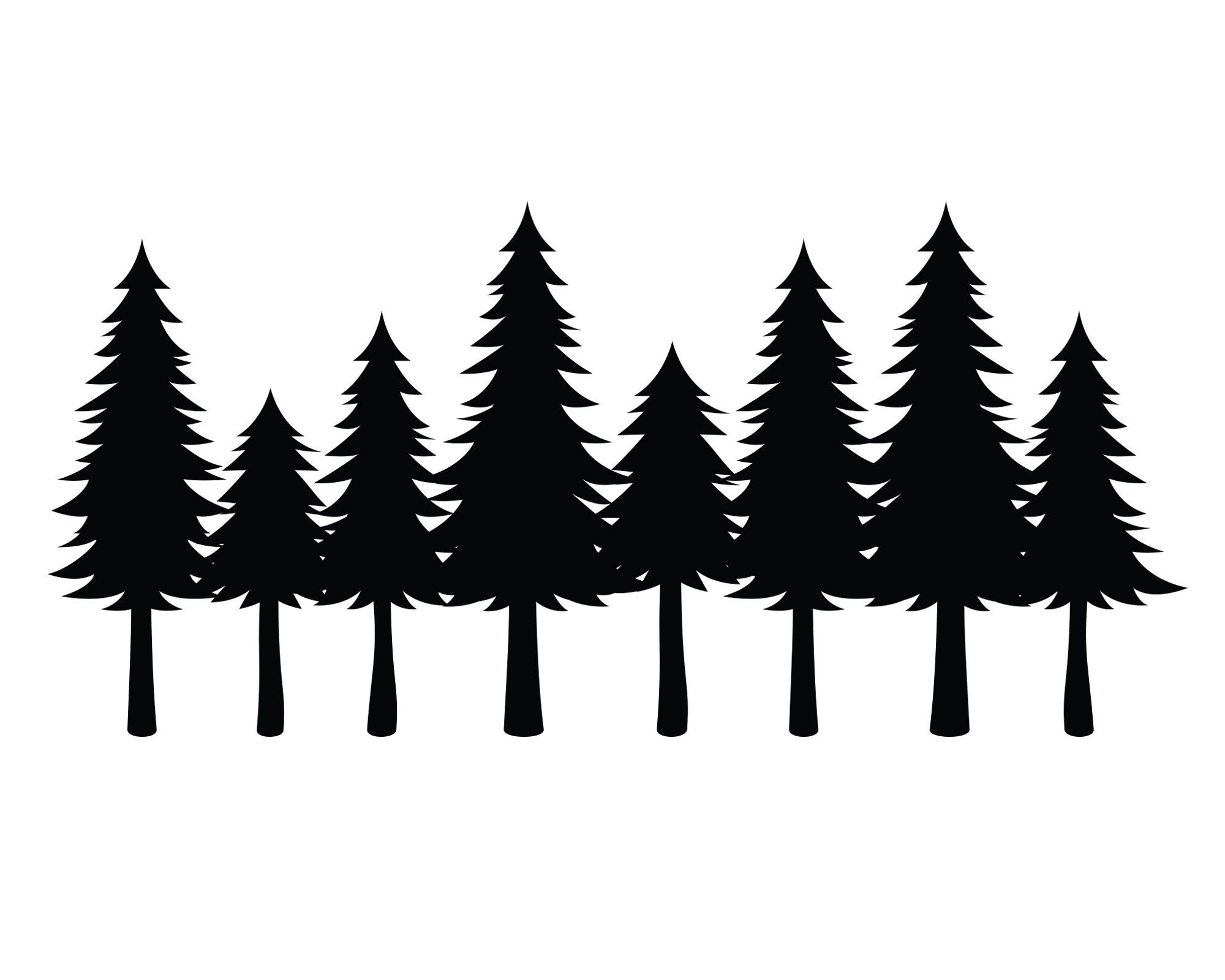 Pine Tree Svg, Spruce Tree Svg, Forest Svg, Forest Trees Svg, Pine Tree ...