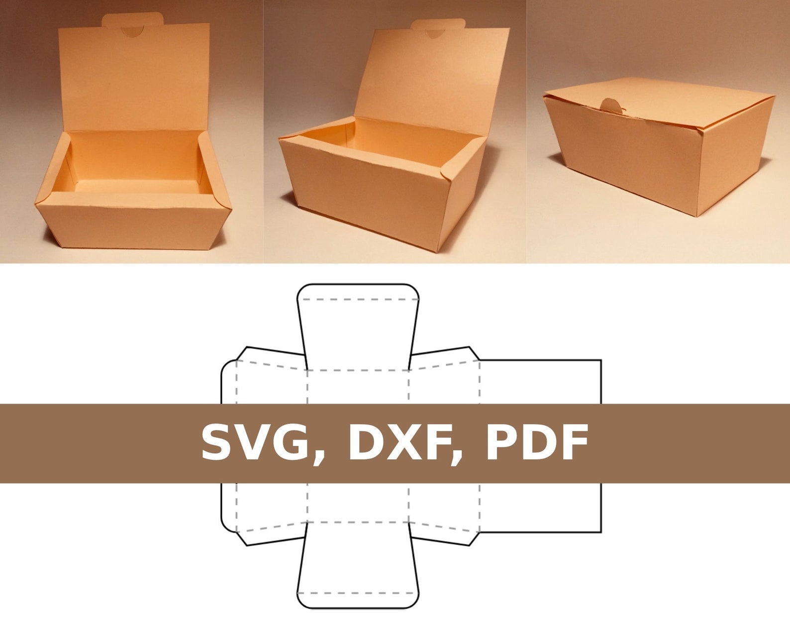 Takeout Box Template, Lunch Box, Snack Box, Food Box, Take Out Box, SVG ...
