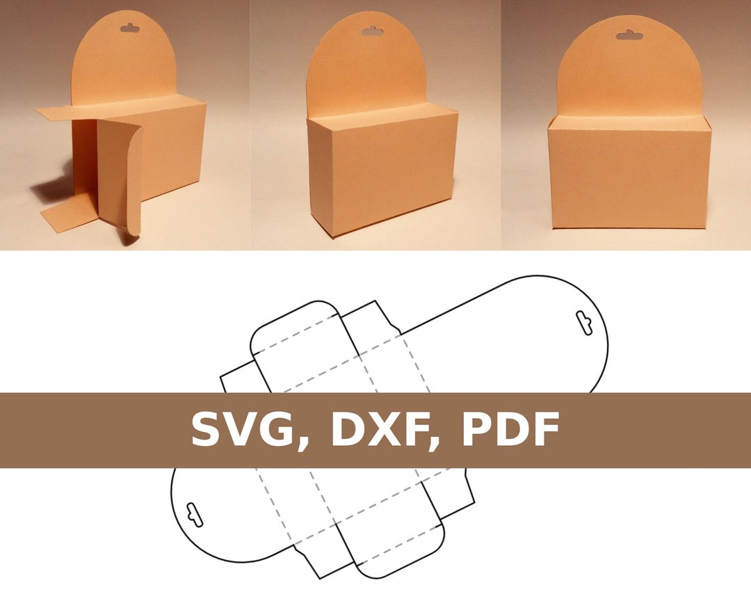Hang Tab Box Template, Retail Box, Hanging Box, Hanger Box, SVG, PDF ...