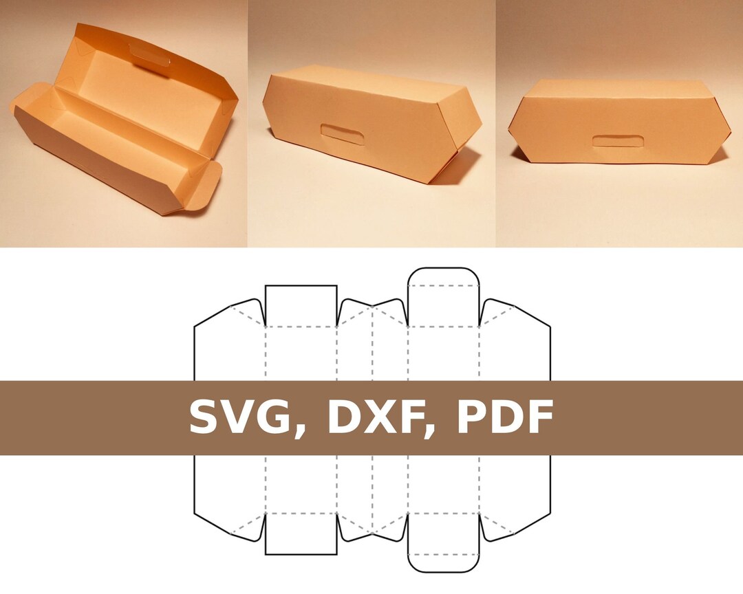Hot Dog Box Template, French Dog Box, Hot Dog Packaging, Hot Dog ...