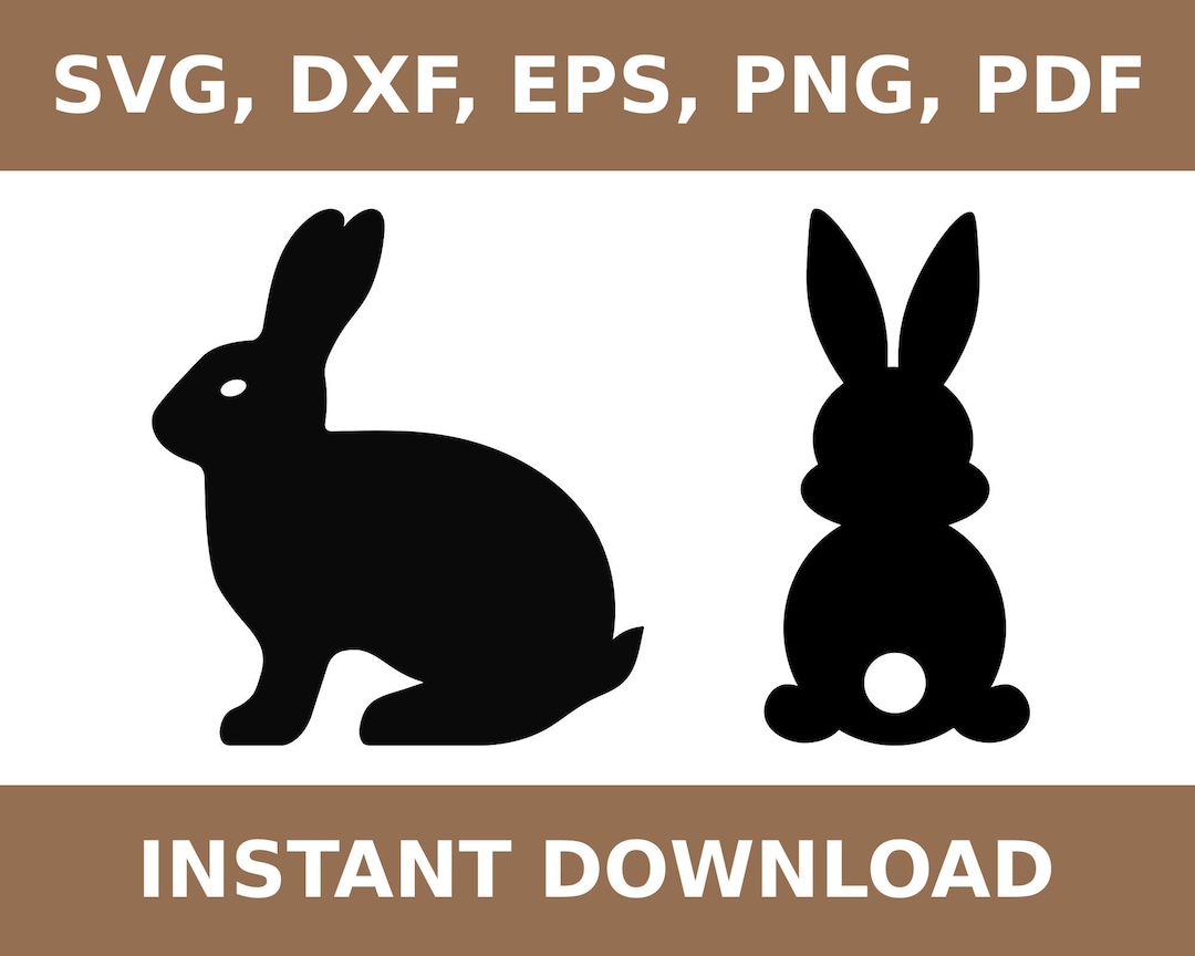 Bunny Svg, Bunny Template, Rabbit Template, Bunny Dxf, Rabbit Dxf ...