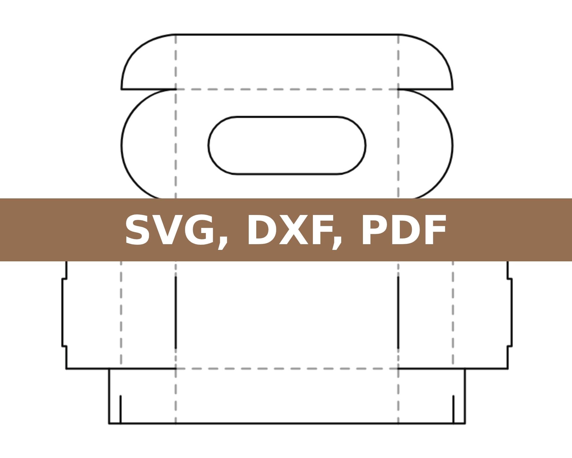 Cake Box With Window Template, Pastry Box With Window, Bakery Box With ...