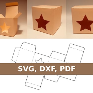 Star Gift Box Template, Box With Window, Star Box, Wedding Favor Box ...