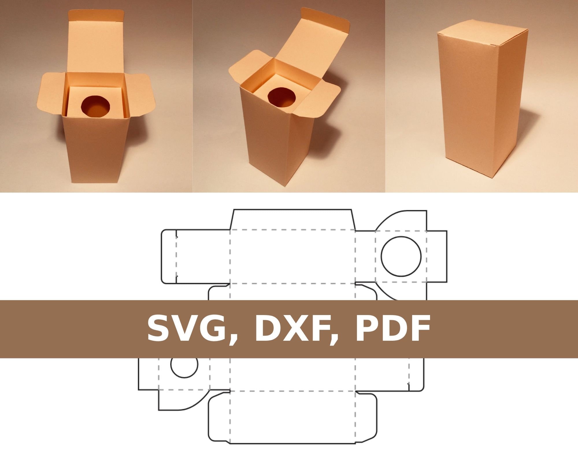 Bottle Box Template, Bottle Container, Bottle Storage, SVG, PDF, Cricut ...