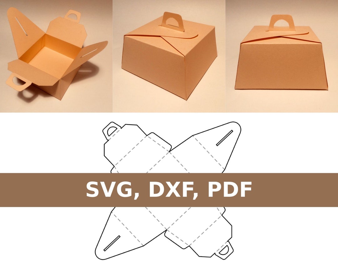 Cake Box Template, Sweet Box, Dessert Box, Pie Box, Cake Container ...