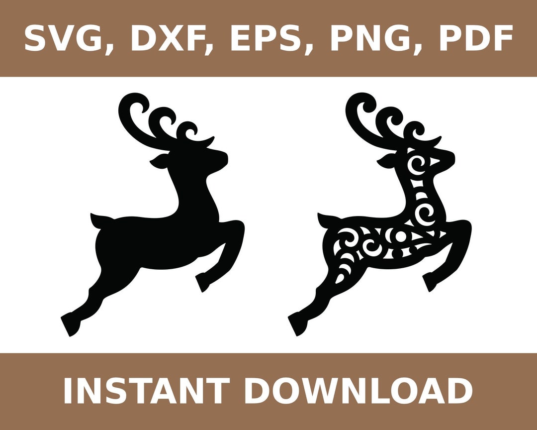 Deer Svg, Deer Template, Deer Dxf, Deer Png, Deer Laser Cut, Deer Cut ...