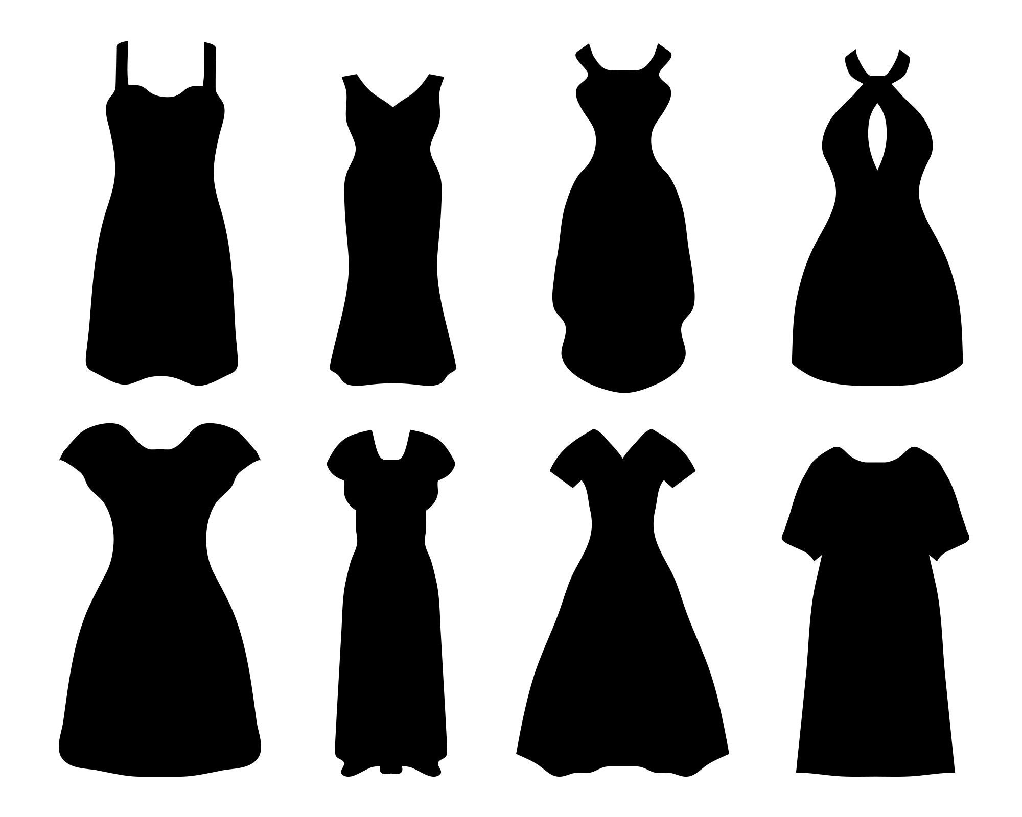 Cocktail Dress Svg, Wedding Dress Svg, Cocktail Dress Cutout, Cocktail ...