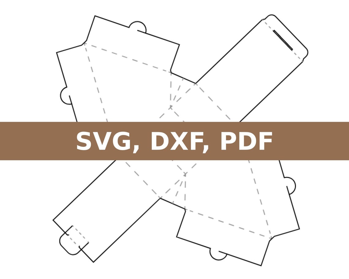 Cone Box Template, Pyramid Box, Sandwich Box, Gift Box, Flower Box, SVG ...