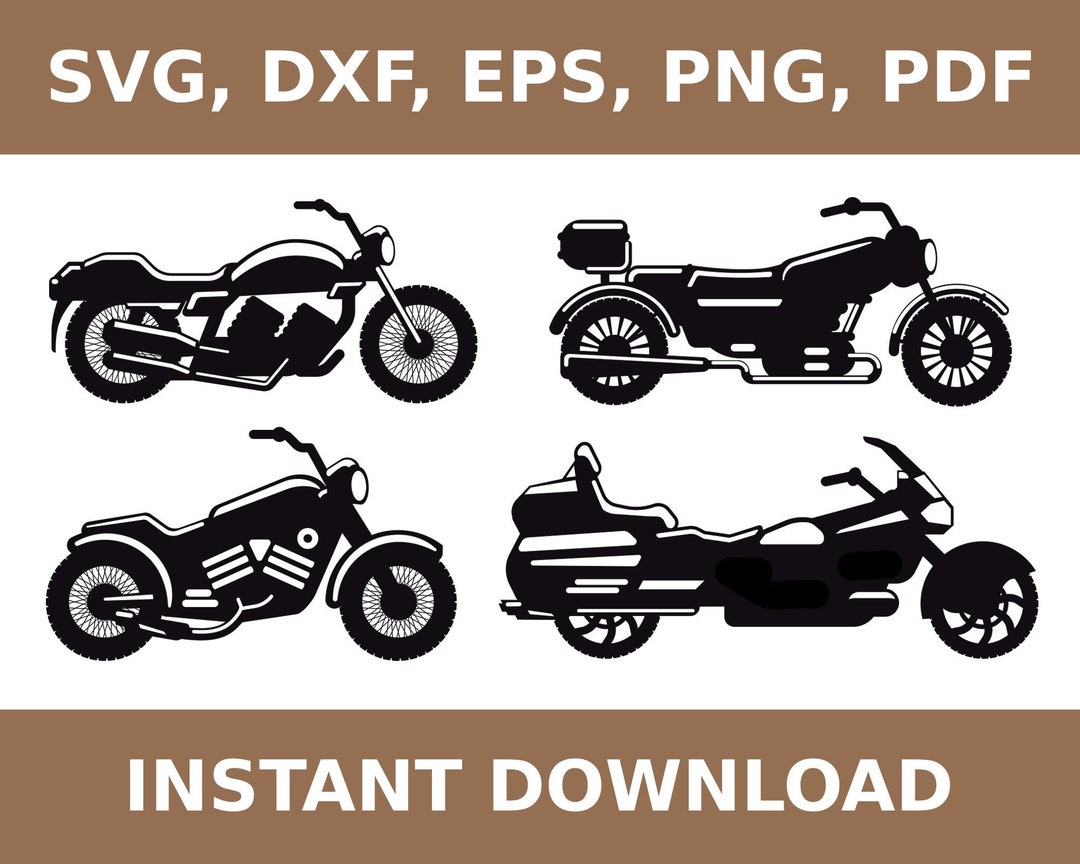 Motorcycle Svg, Bike Svg, Motorcycle Dxf, Motorbike Dxf, Bike Dxf ...